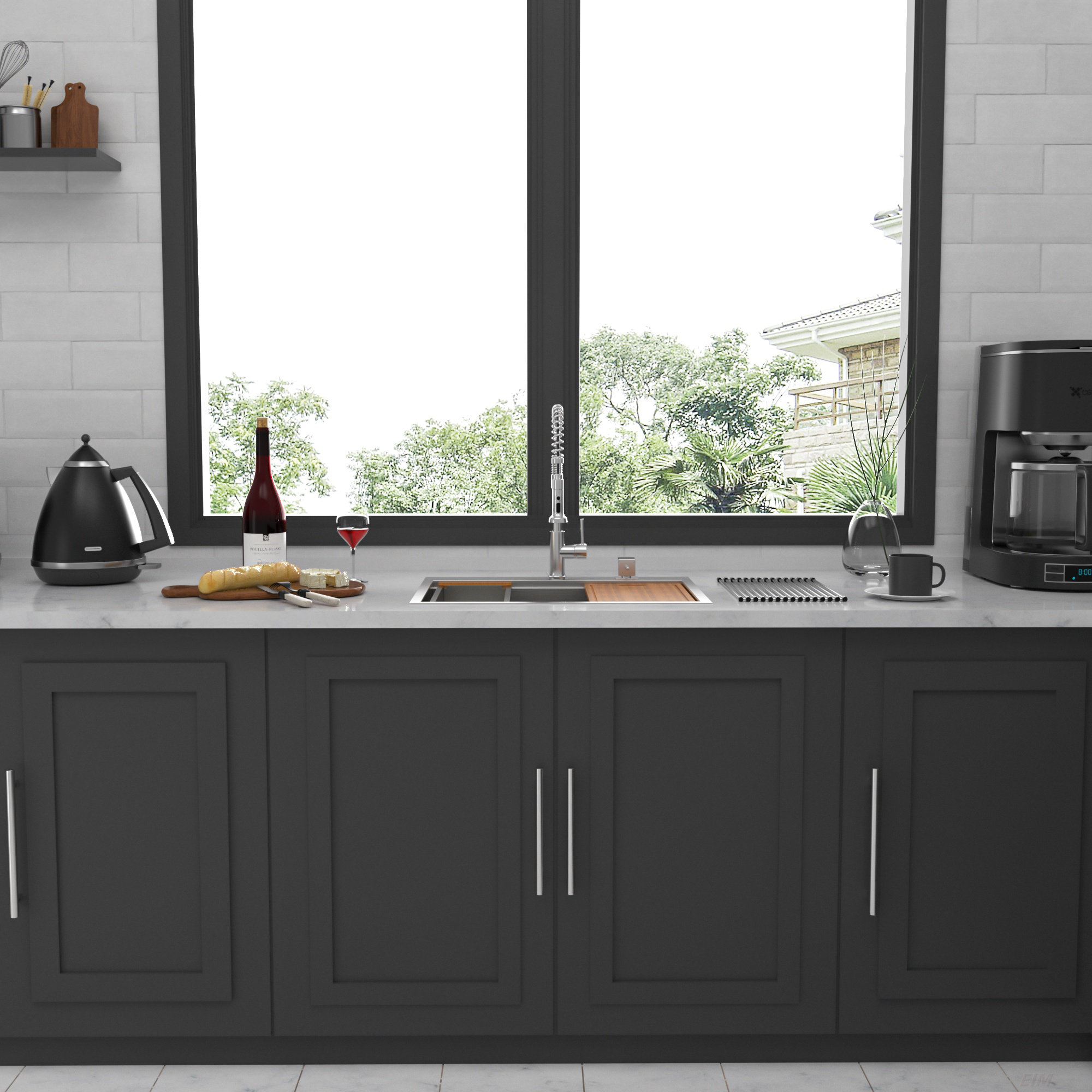 CHENGGUHENGXIN 28 Inch Drop in Kitchen Sink - 28 "x 22" Kitchen Sink Stainless Steel 16 Gauge ...